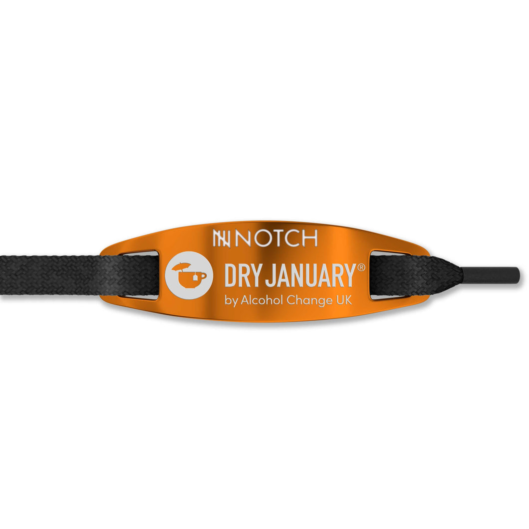 Dry January NOTCH Lace Tag - Orange – Alcohol Change UK